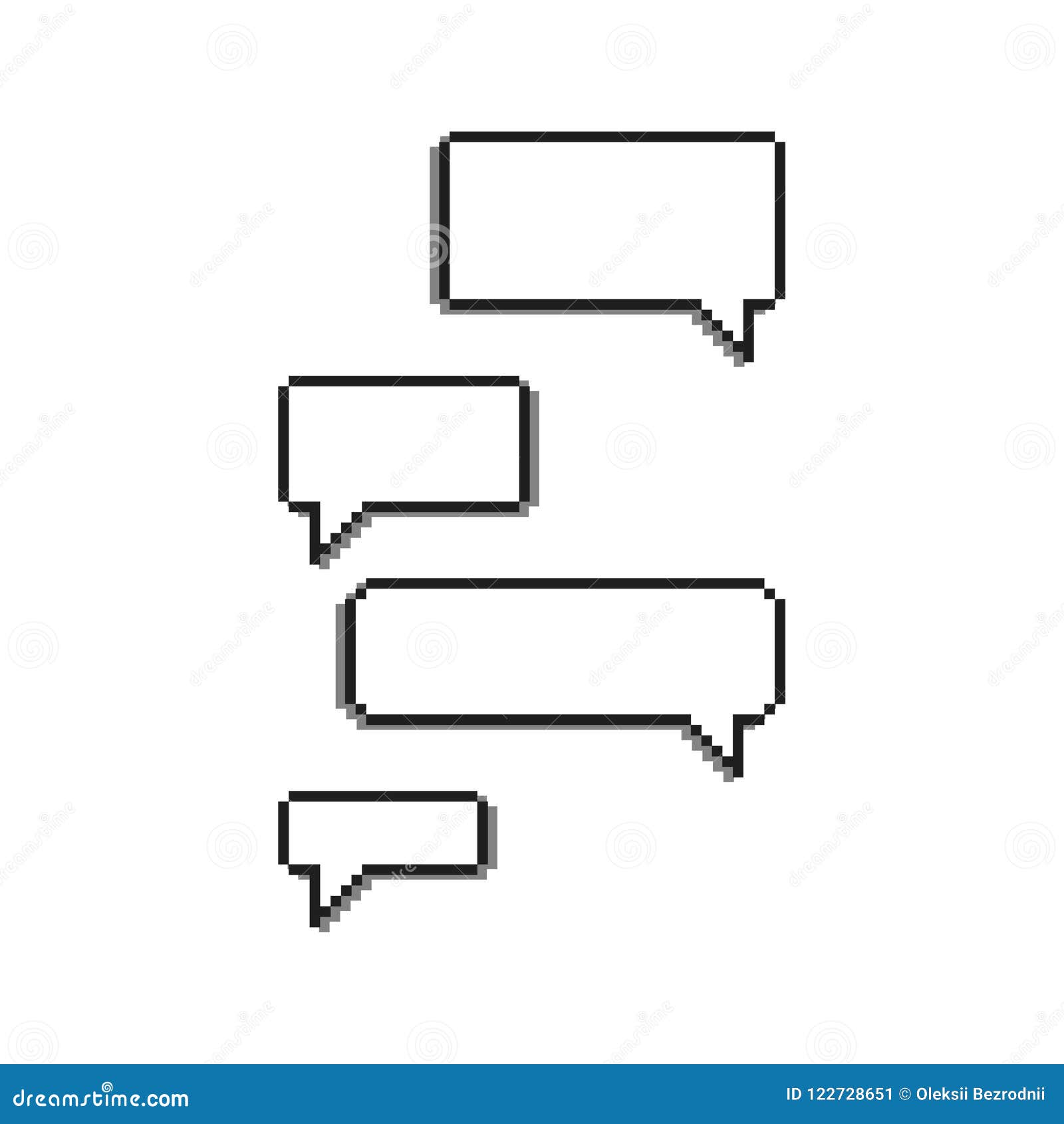 8 Bit Pixel Dialog Chat Bubbles Stock Vector - Illustration of ... 8 Bit Pixel Dialog Chat Bubbles Stock Vector - Illustration of ...
