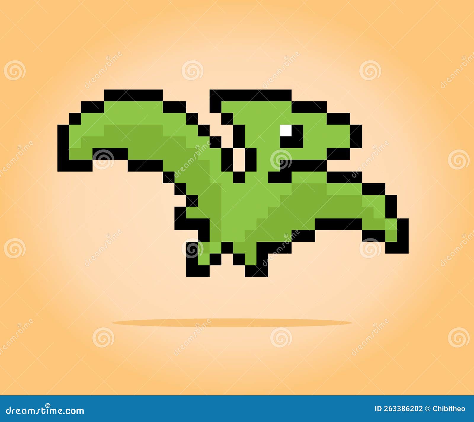 8 Bit Pixel of Flying Dinosaur. Animals in Vector Stock Vector ...