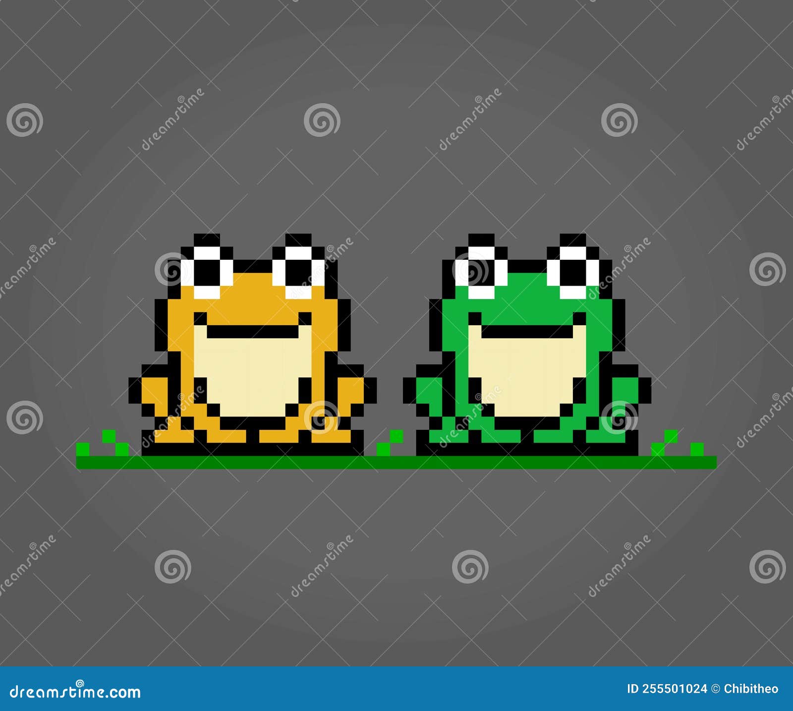 8 Bit Pixel Frog. Animals in Vector Stock Vector - Illustration of ...