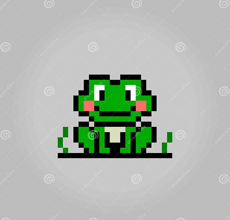 8 Bit Pixel Frog. Animals in Vector Stock Vector - Illustration of ...