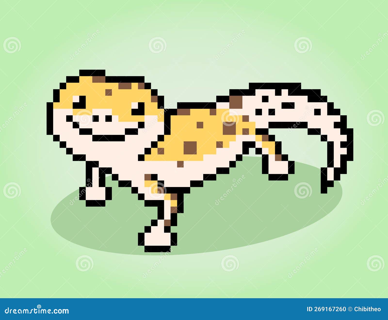 Pixel Art Gecko Illustration Vector For Game Design | CartoonDealer.com ...