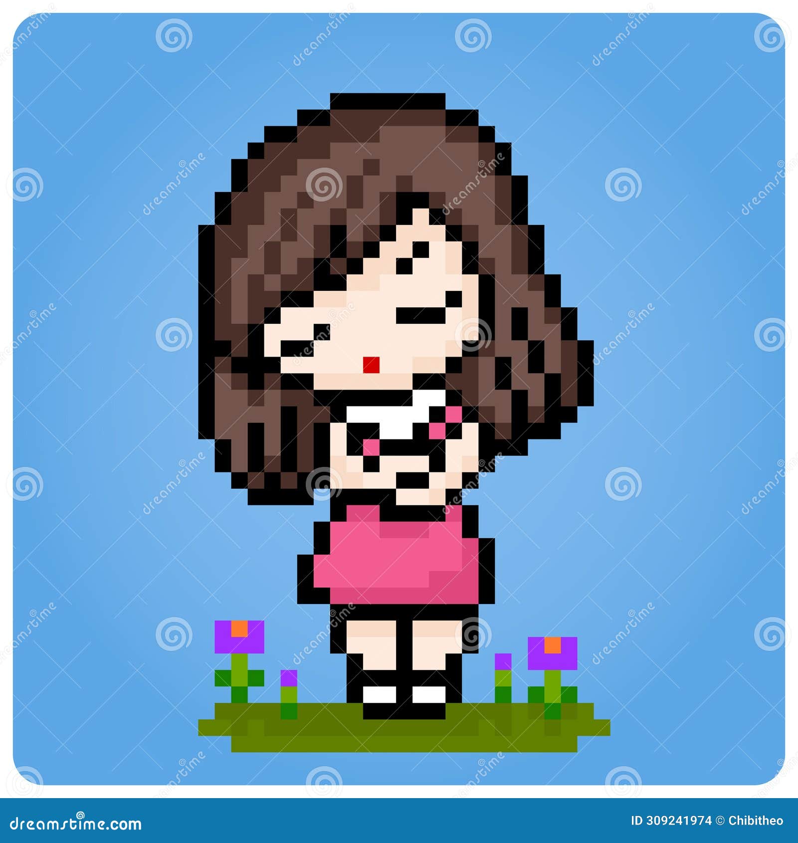 Women are Sad in 8 Bit Pixel Art for Game Assets or Cross Stitch ...