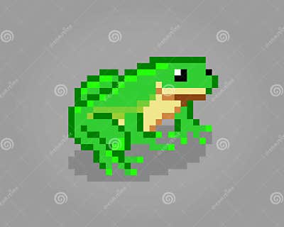 8 Bit Pixel Green Frog. Pixel Animals in Vector Stock Vector ...