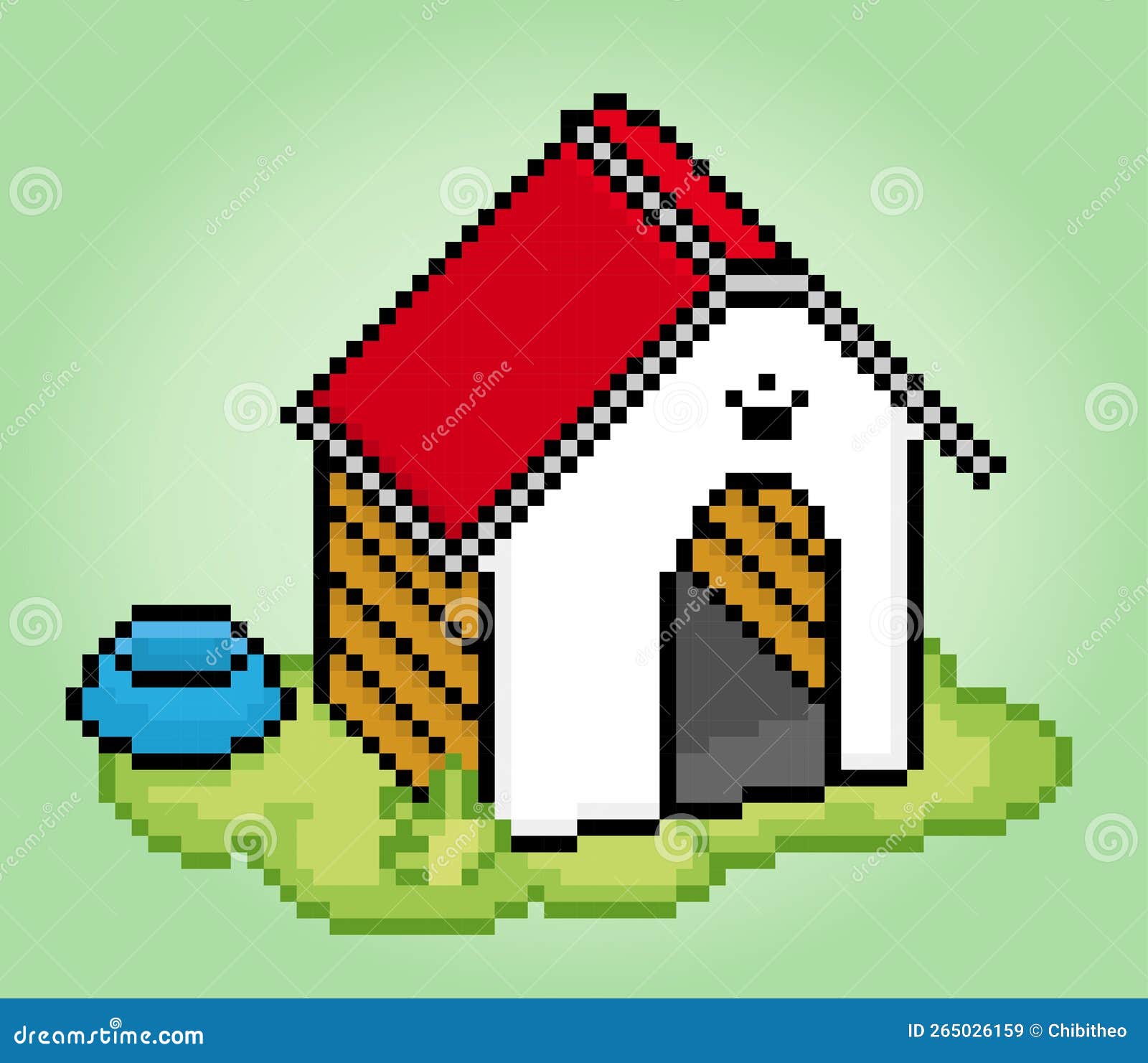 Pixel Art House For Background Vector Illustration | CartoonDealer.com ...