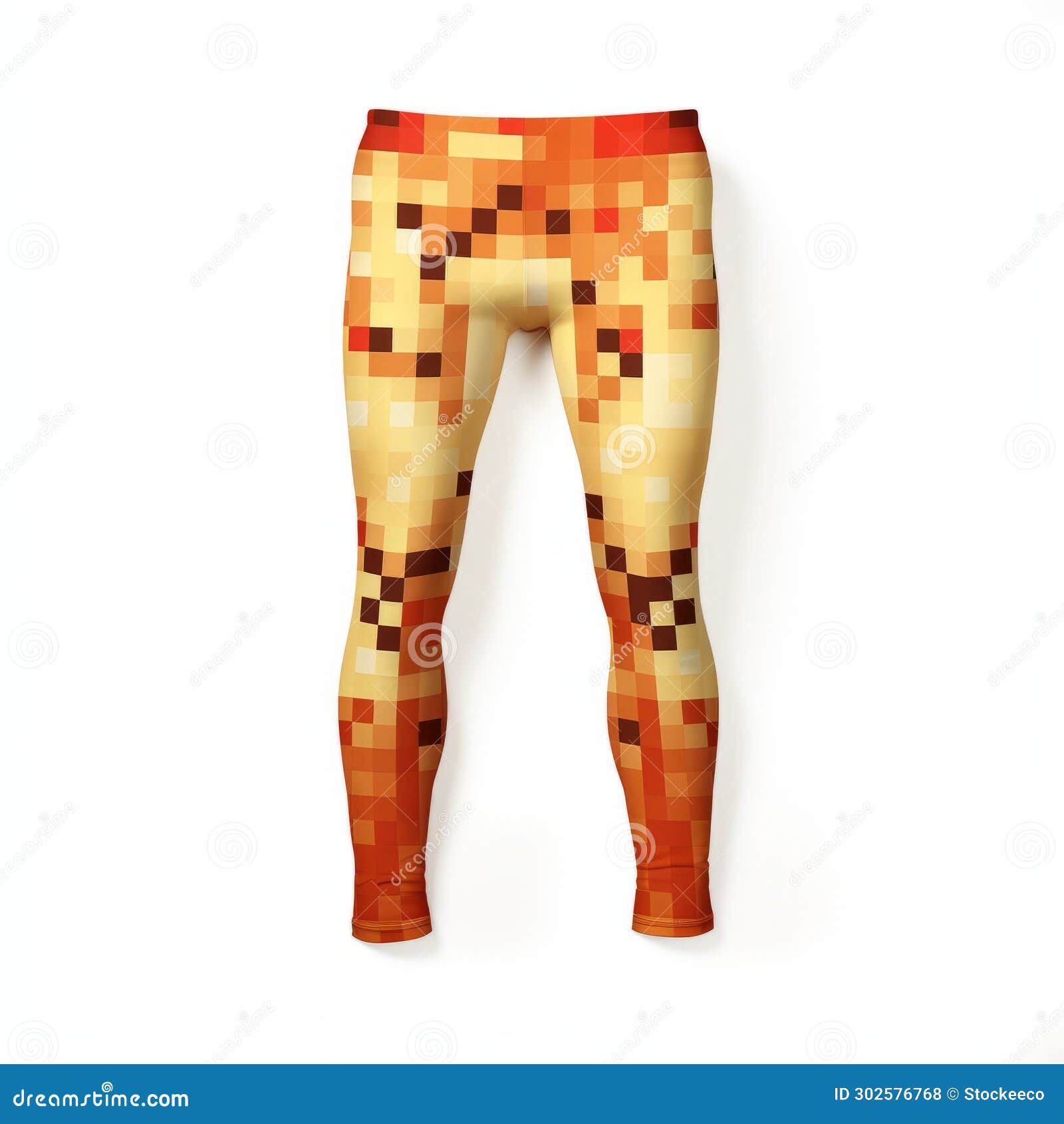 8 Bit Pixel Minecraft Graphic Legging with Symmetrical Design Stock ...
