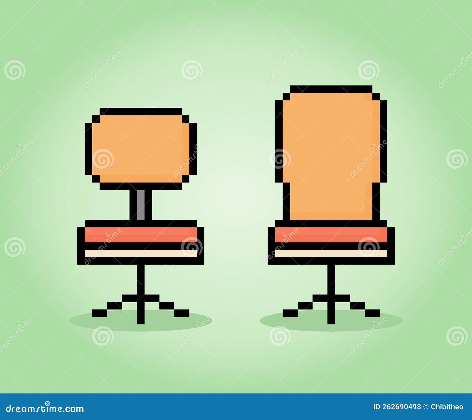 8 Bit Pixel Modern Chair in Vector Illustration Stock Vector ...