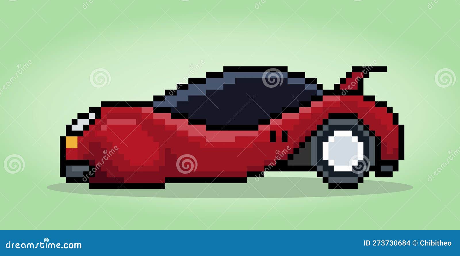 8 Bit Pixel Modern Technology, Future Car Stock Vector - Illustration ...