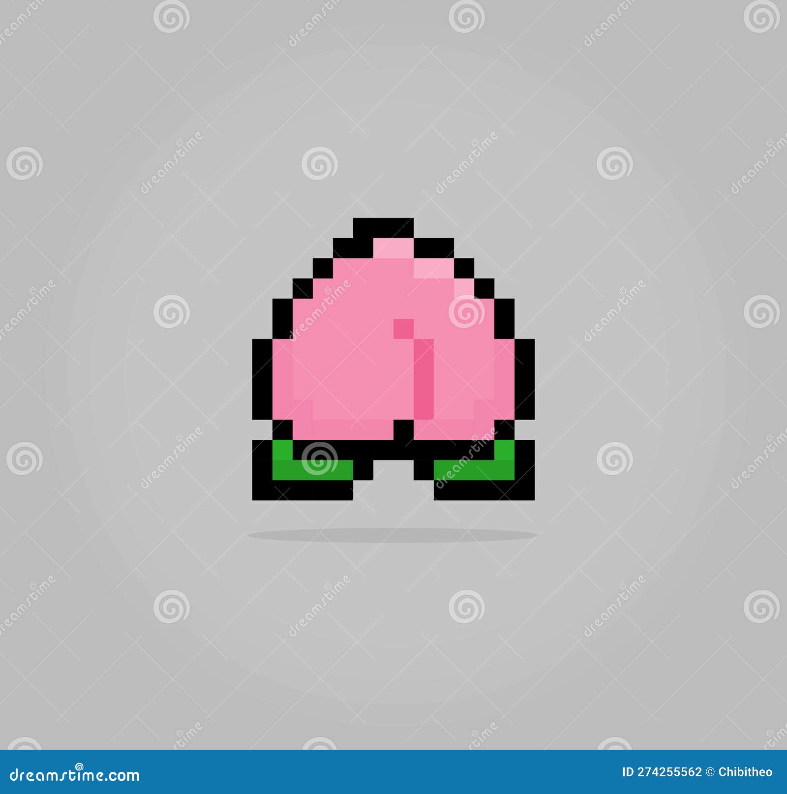 Peach Pixel Art: 8-bit Style Game Item Royalty-Free Illustration ...