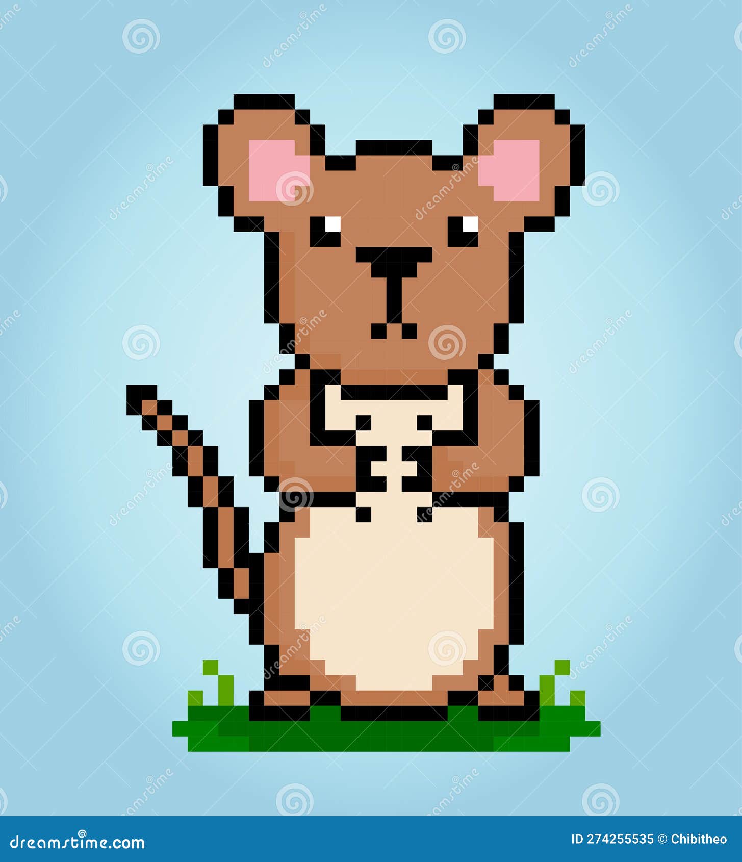 8-bit Pixel Rat Is Standing In Vector Illustrations | CartoonDealer.com ...