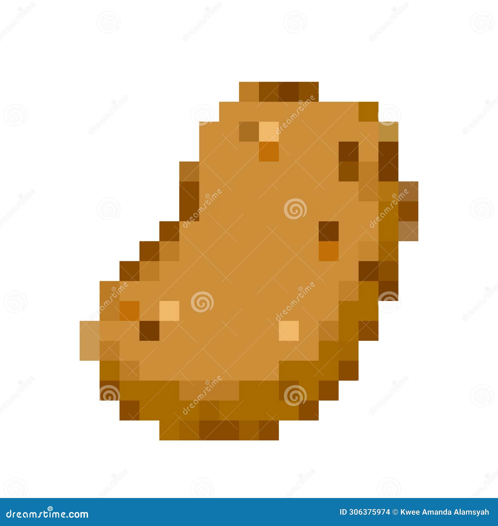 Pixel Art Potato Icon. Vector Illustration | CartoonDealer.com #148681182