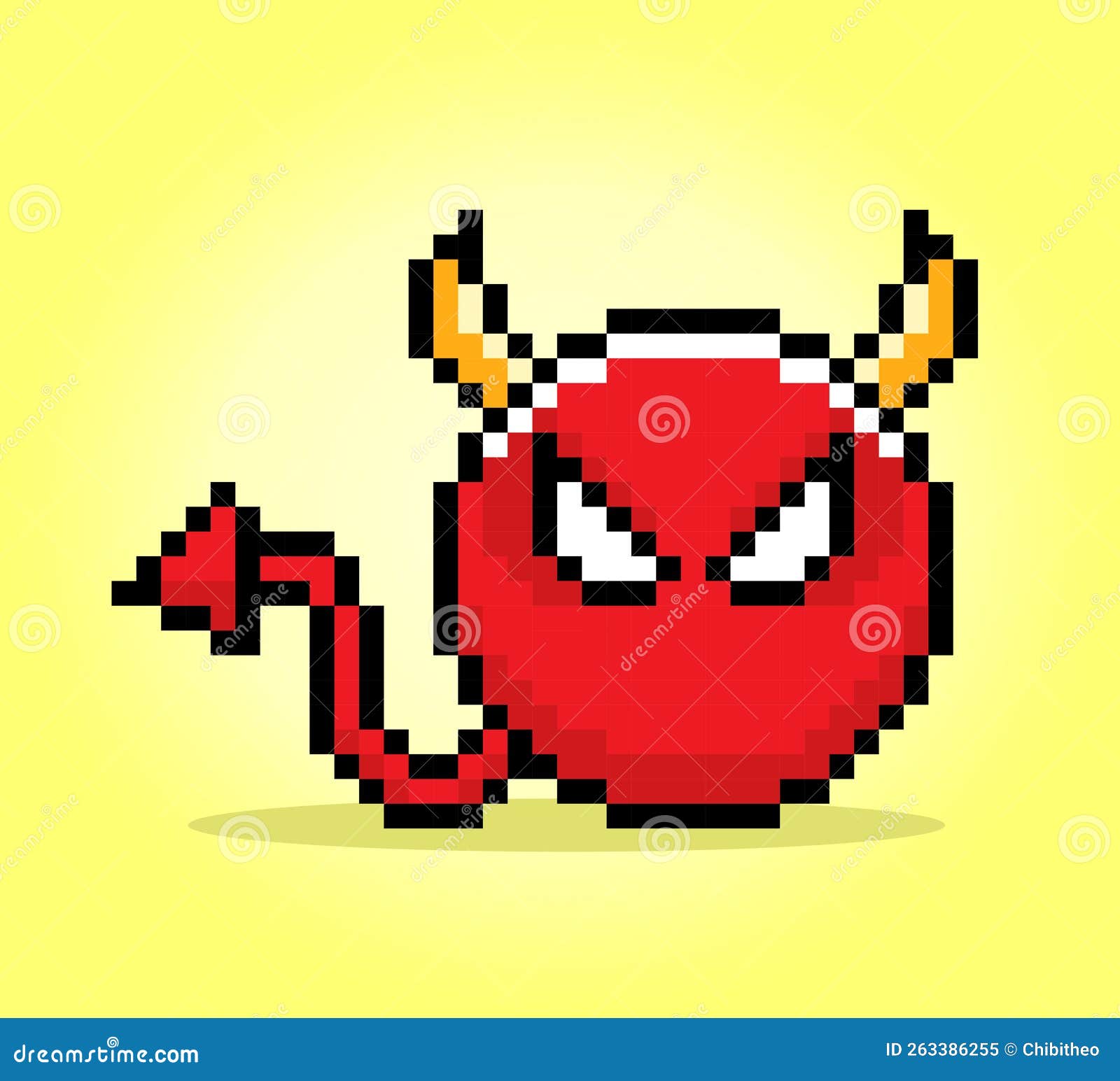 Pixel Art Of Devil Business Man Vector Illustration | CartoonDealer.com ...