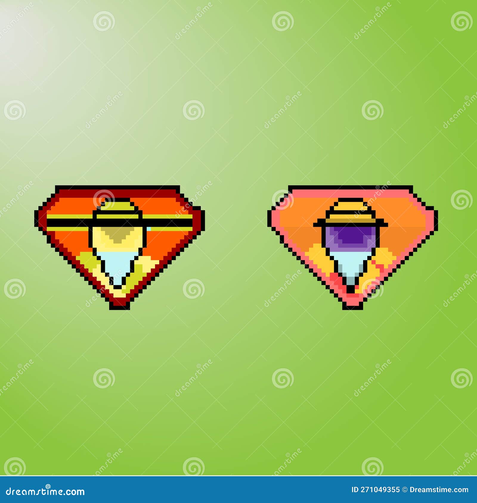 8 Bit Pixel Ruby Gemstones And Pixel Diamonds For Game Assets Vector ...