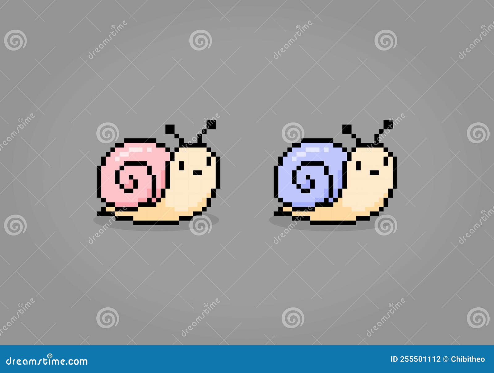 8 Bit Pixel of Snail. Animal Pixel in Vector Illustrations Stock Vector ...