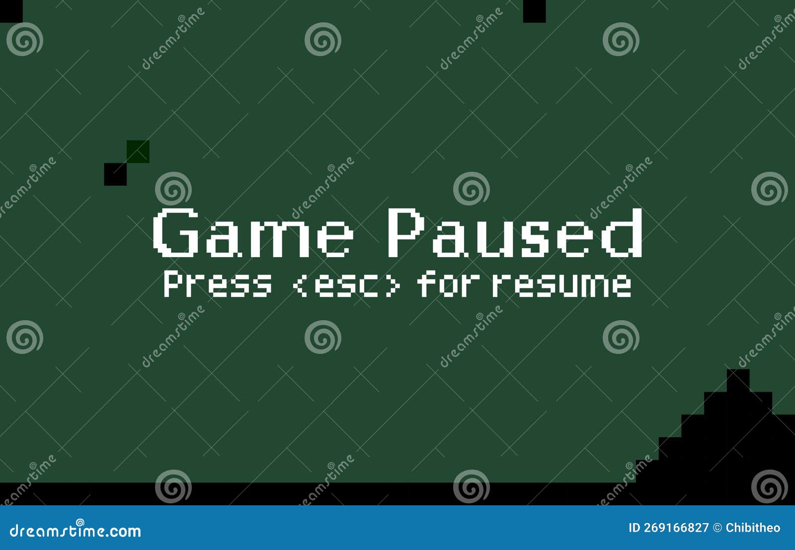 8-bit Pixel Text, Game Pause Menu Stock Vector - Illustration of ... 8-bit Pixel Text, Game Pause Menu Stock Vector - Illustration of ...