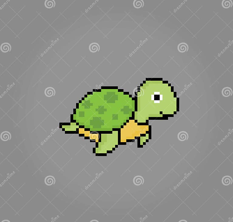 8 Bit Pixel Turtle. Animal Pixels in Vector Stock Vector - Illustration ...
