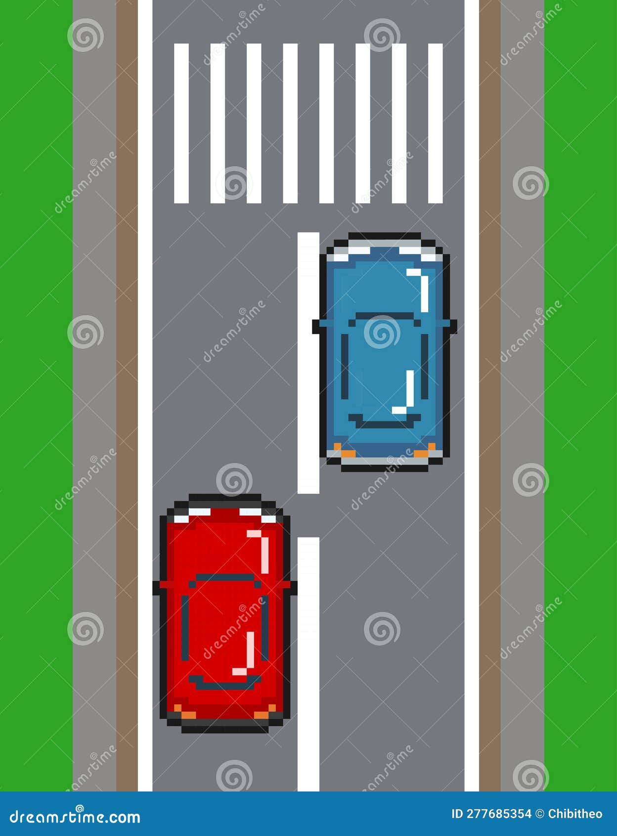 Pixel Road Synthwave Landscape With Sun And Stars Background Vector ...