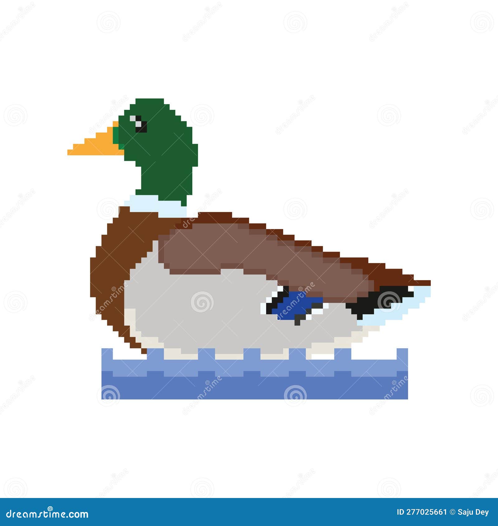 8bit Pixels Art Duck Vector Stock Vector - Illustration of perfect ...