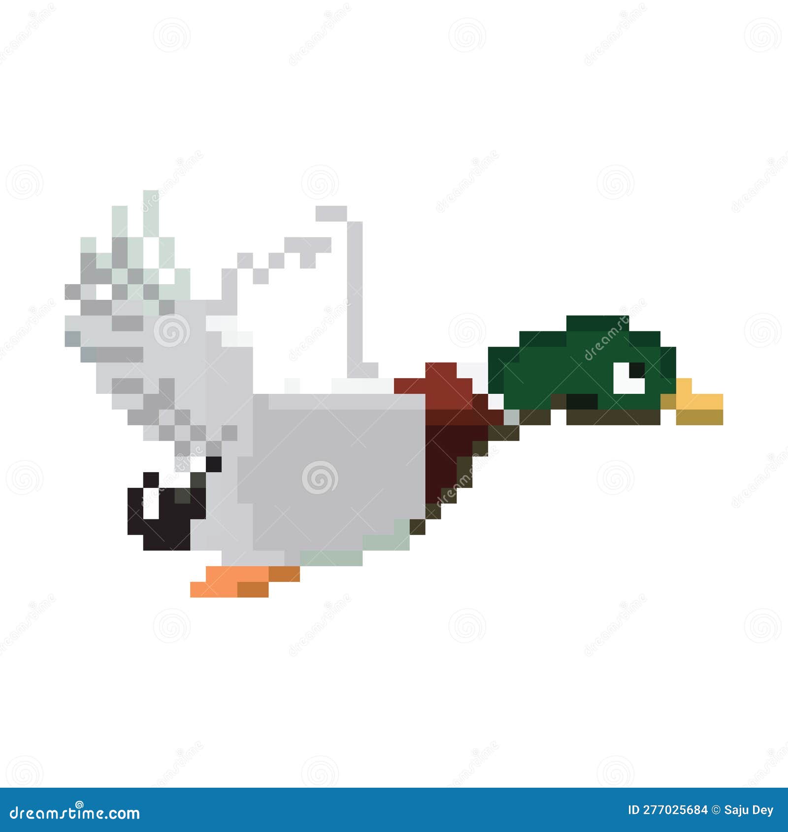 8bit Pixels Art Duck Vector Stock Vector - Illustration of simple, 8bit ...