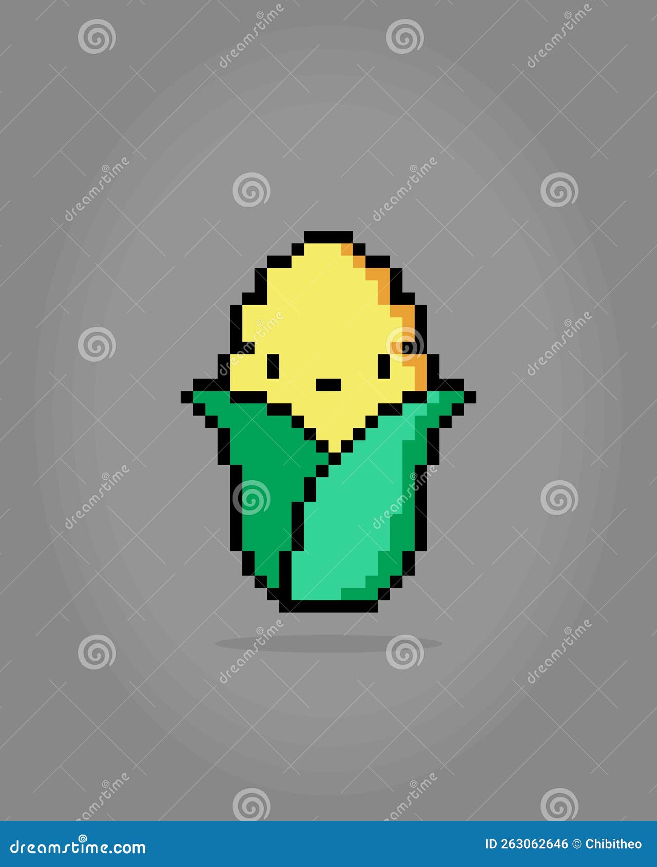 8 Bit Pixels Corn . Vegetables for Game Assets in Vector Stock Vector ...