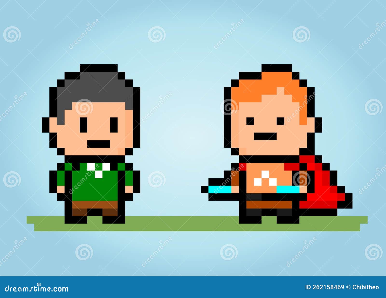 8-bit Pixels Hero Avatar. Game Character in Vector Illustration Stock ...