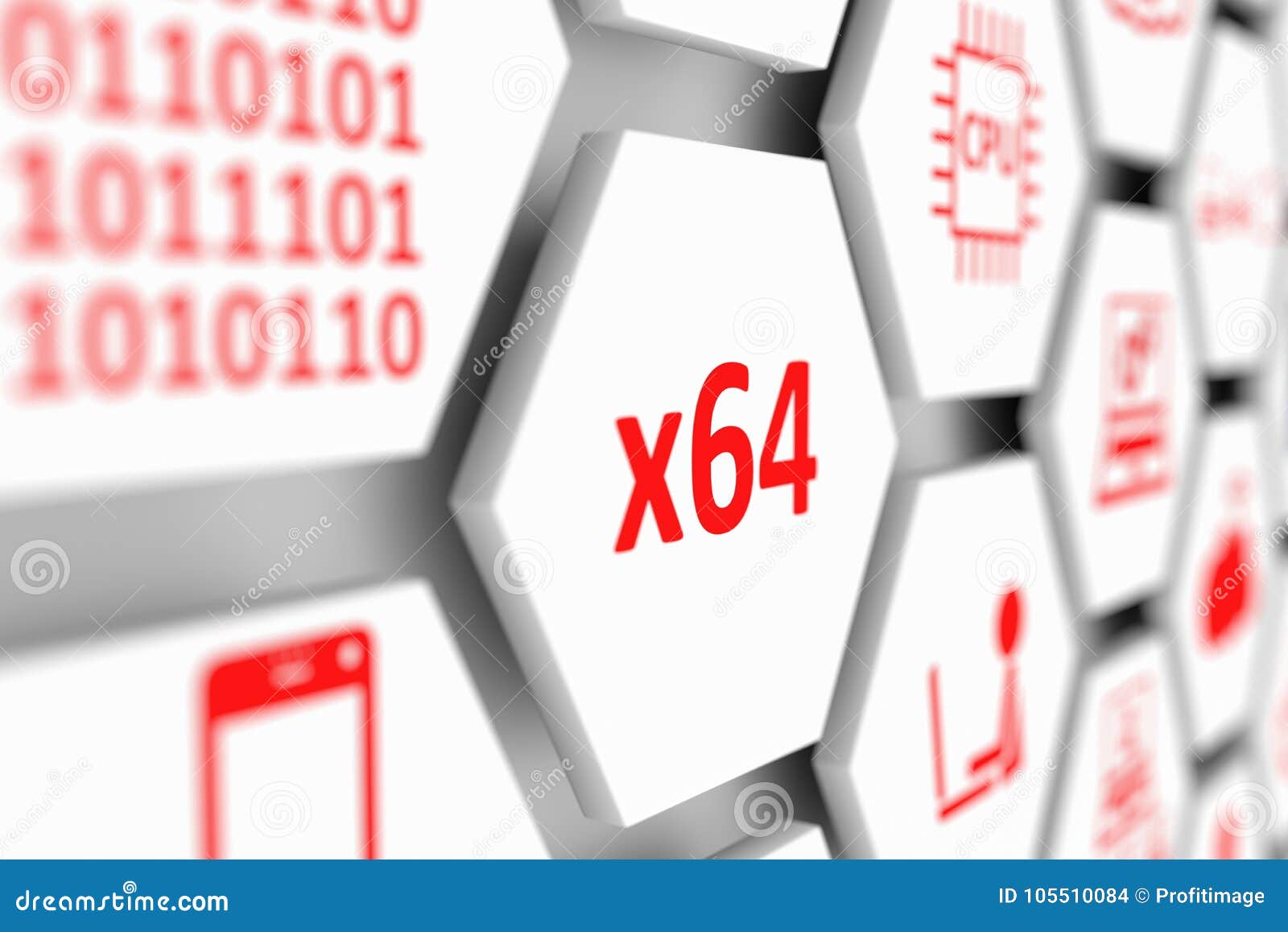 64 bit processor concept stock illustration. Illustration of ...