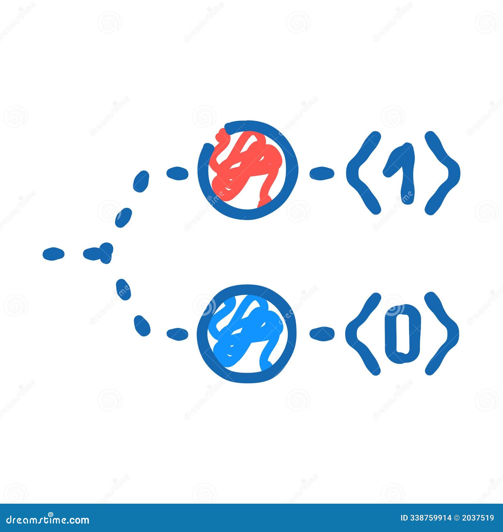 Bit Quantum Technology Icon Doodle Illustration Stock Illustration ...