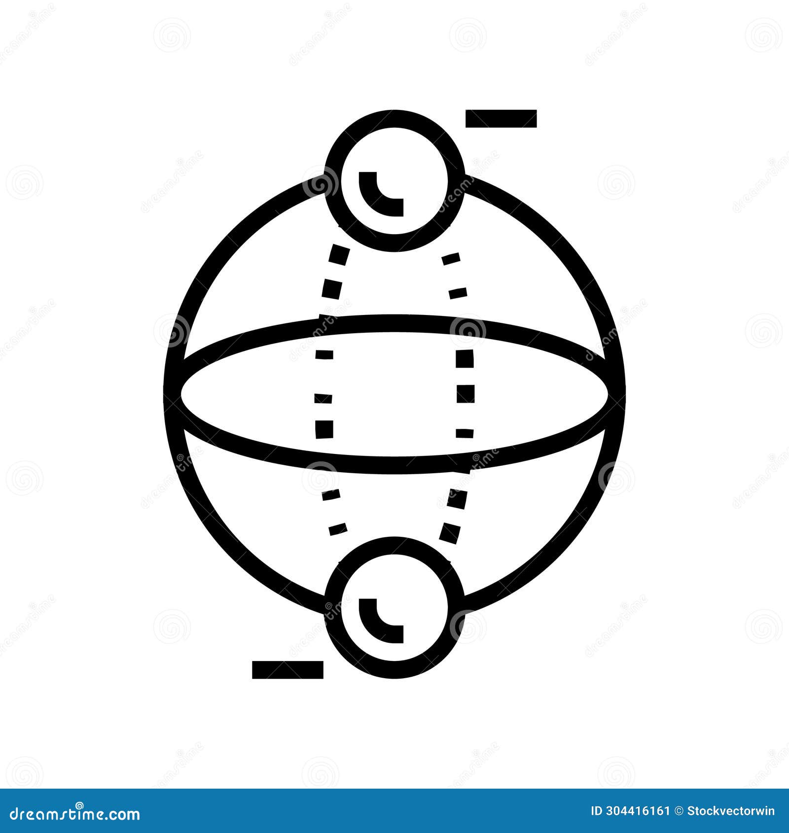 Bit Quantum Technology Line Icon Vector Illustration Stock Vector ...