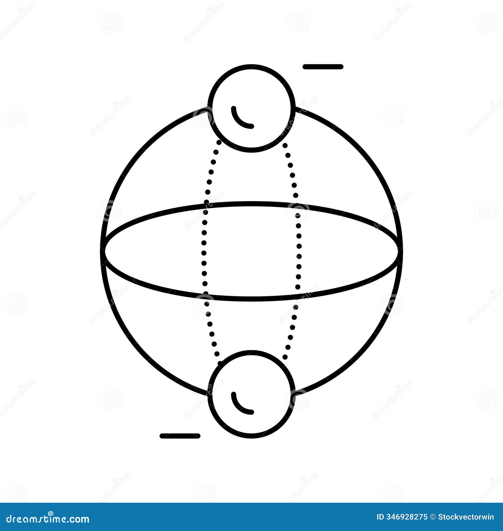 Bit Quantum Technology Line Icon Vector Illustration Stock Illustration ...