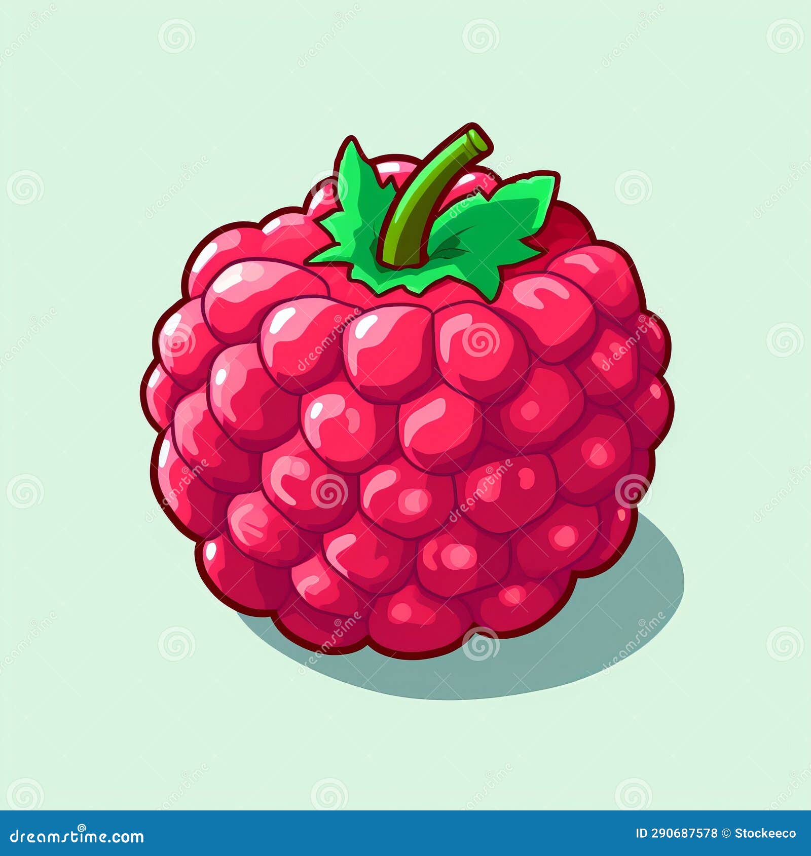 Raspberry Pixel Art: 8-bit Style Game Item Stock Illustration ...