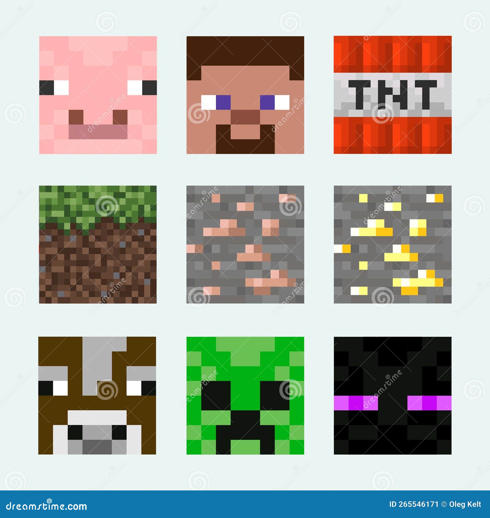 Pixel Art Masks: A Fantasy Collection Stock Image | CartoonDealer.com ...