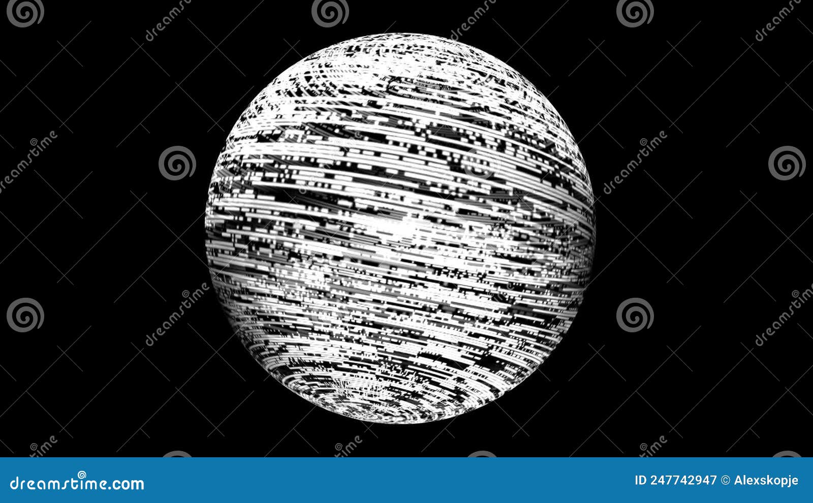 Bit Stream Digital Pixels on Rotating Sphere Stock Video - Video of ...