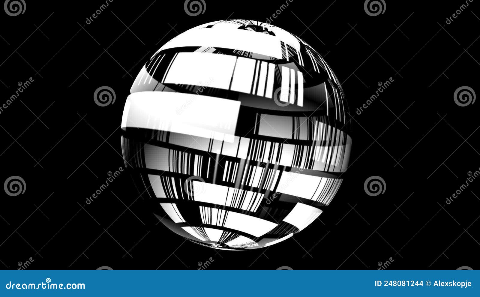 Bit Stream Digital Pixels on Rotating Sphere Stock Footage - Video of ...