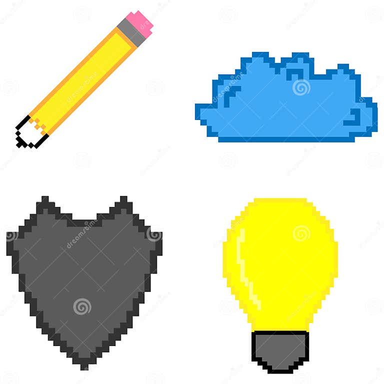 8-bit theme stock illustration. Illustration of shield - 60294730
