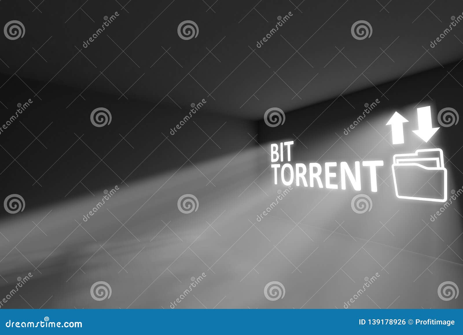 BIT TORRENT Rays Volume Light Concept Stock Illustration - Illustration ...