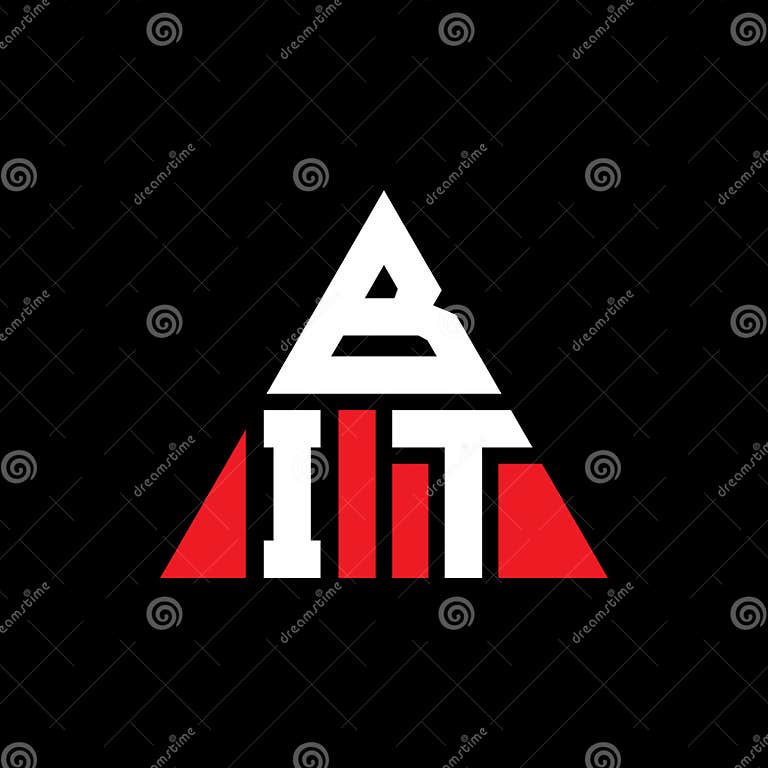 BIT Triangle Letter Logo Design with Triangle Shape. BIT Triangle Logo ...