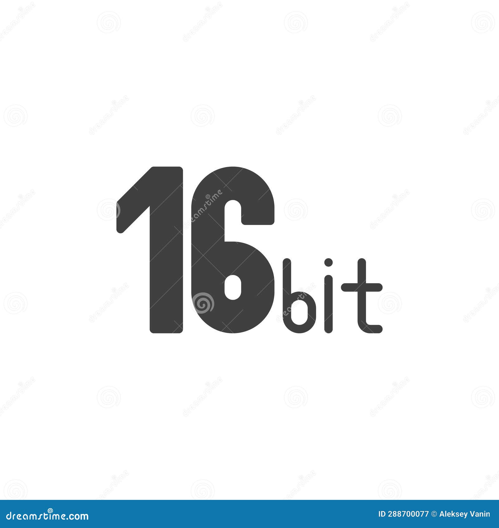 16 Bit vector icon stock vector. Illustration of glyph - 288700077