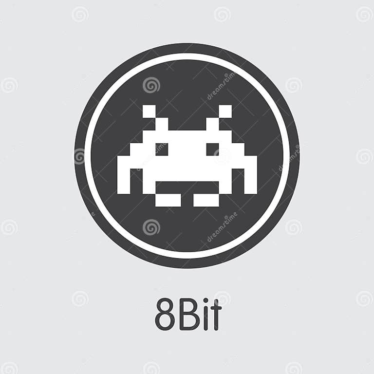 8bit - Digital Currency Coin Pictogram. Stock Vector - Illustration of ...