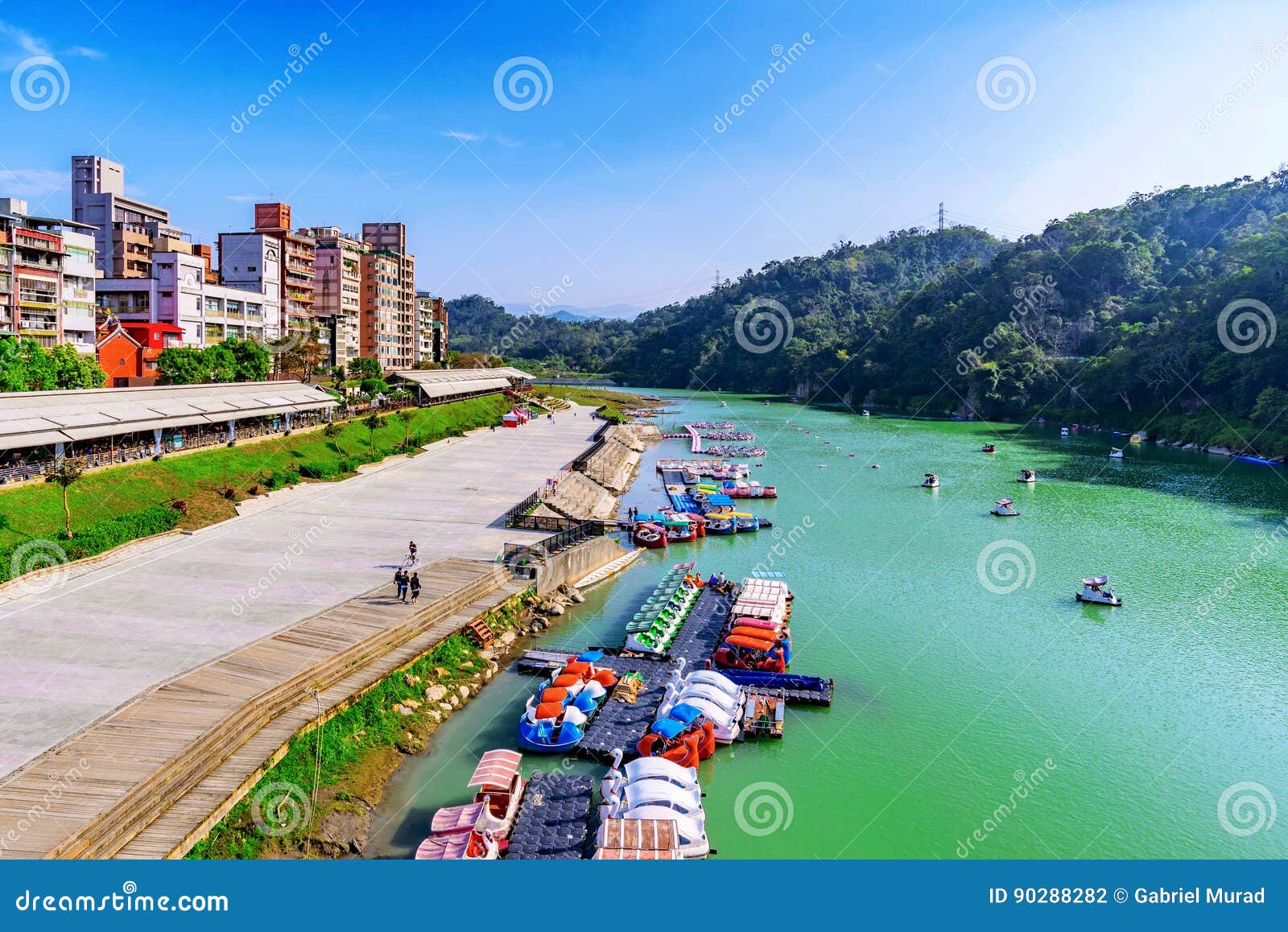 Bitan riverside park stock photo. Image of park, cityscape - 90288282