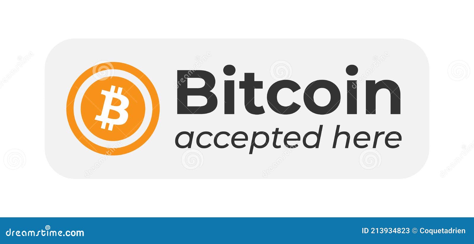 Bitcoin Accepted Here Vector Sign. Stock Illustration - Illustration of ...