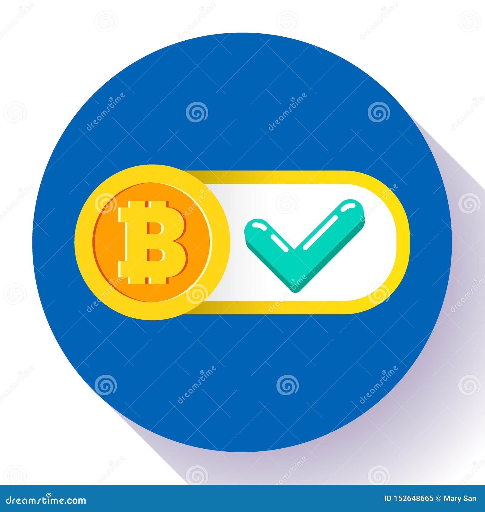 Bitcoin Accepted Here Icon Vector Flat Style. Stock Vector - Illustration of finance, business ...
