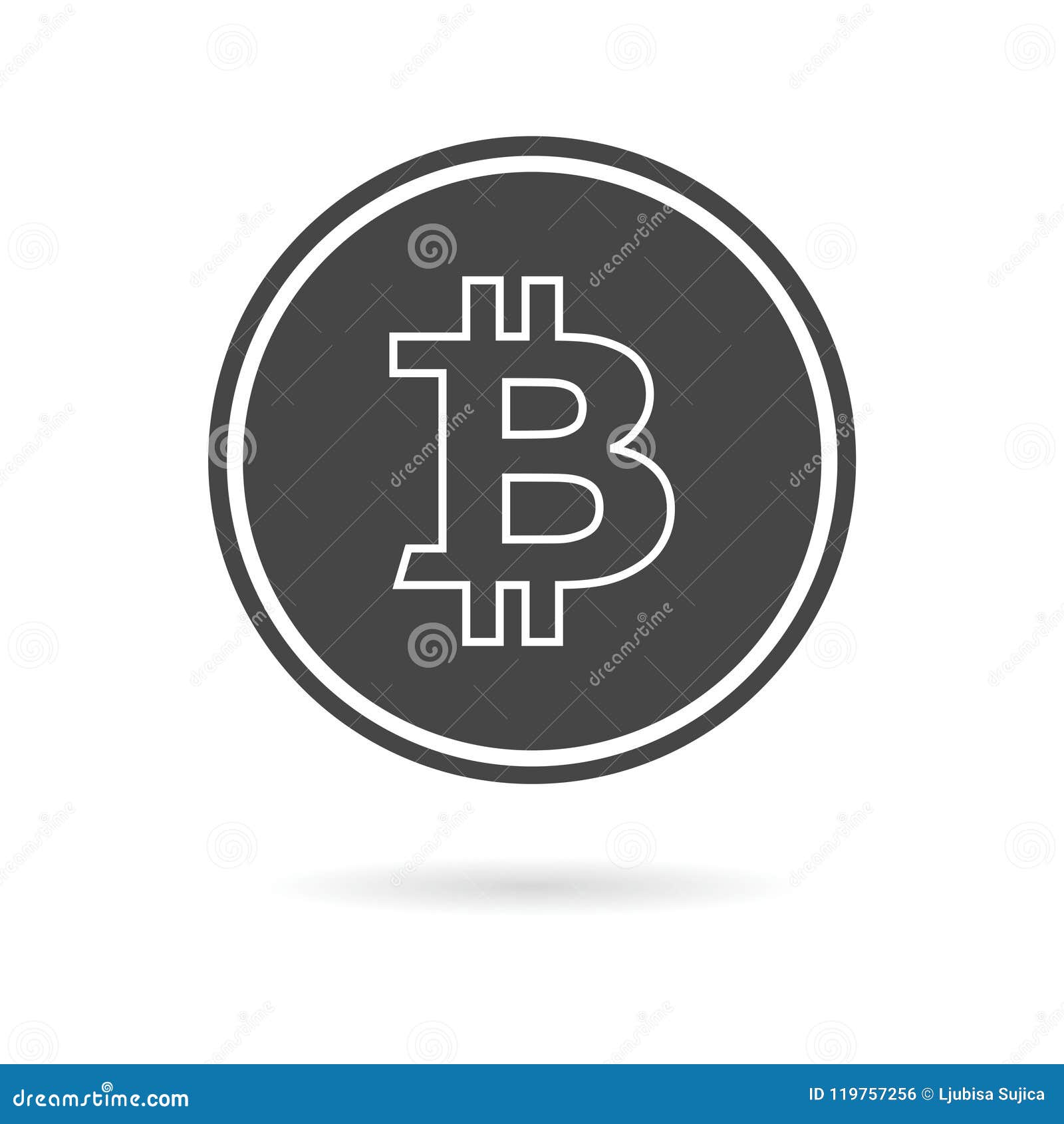 Bitcoin Sign, Simple Vector Icon Stock Vector - Illustration of logo ...