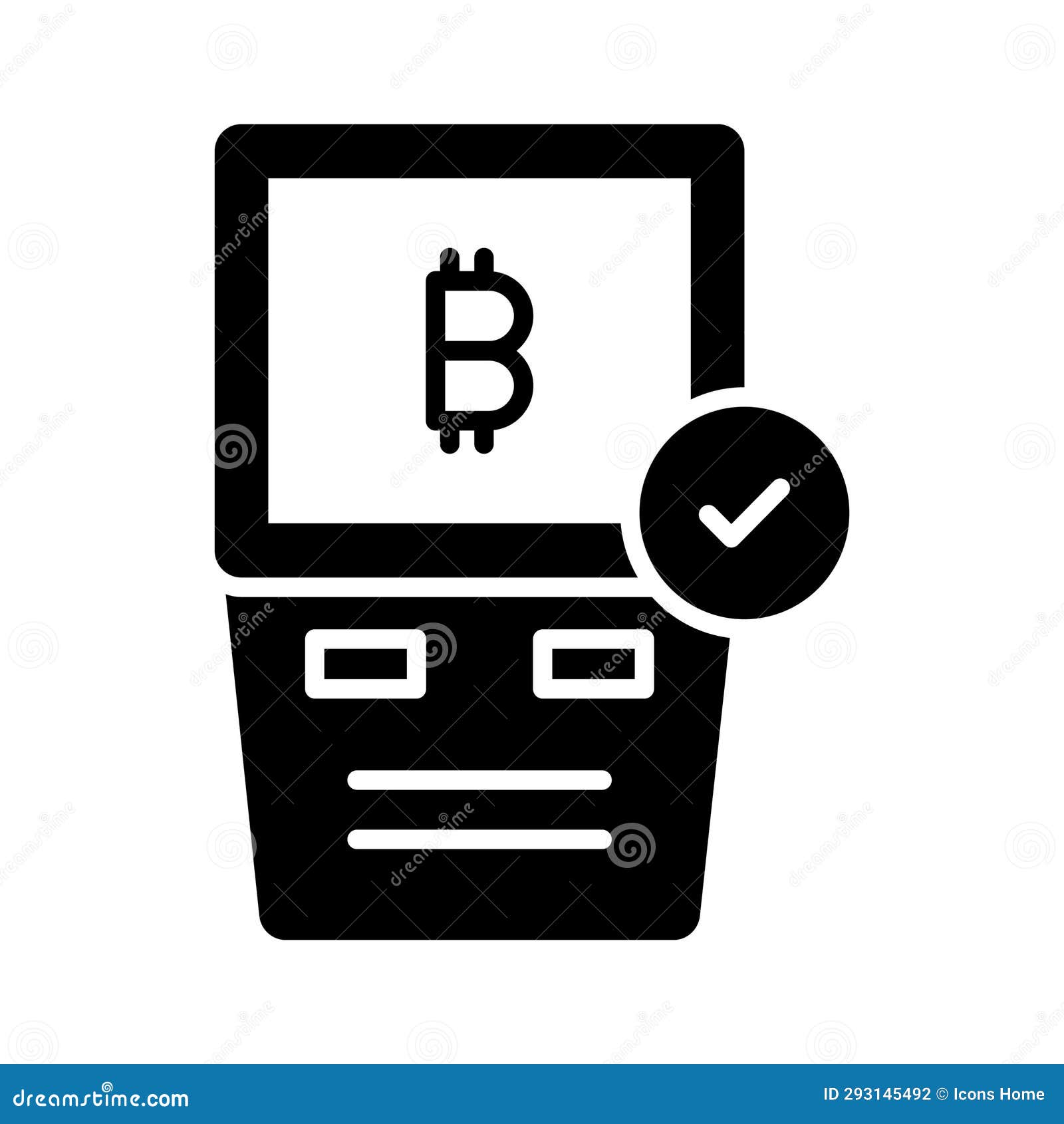 Bitcoin Atm Machine Vector Design Ready for Premium Download Stock ...