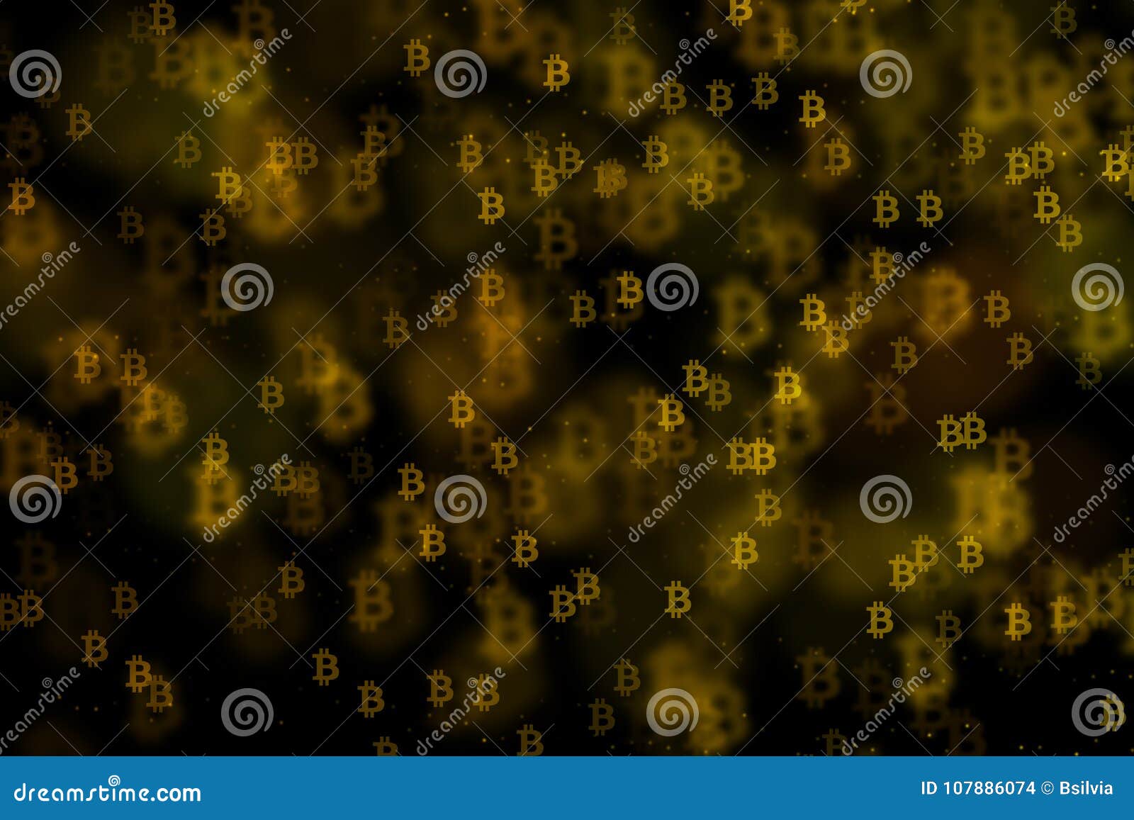Bitcoin background, BTC stock illustration. Illustration of blur ...
