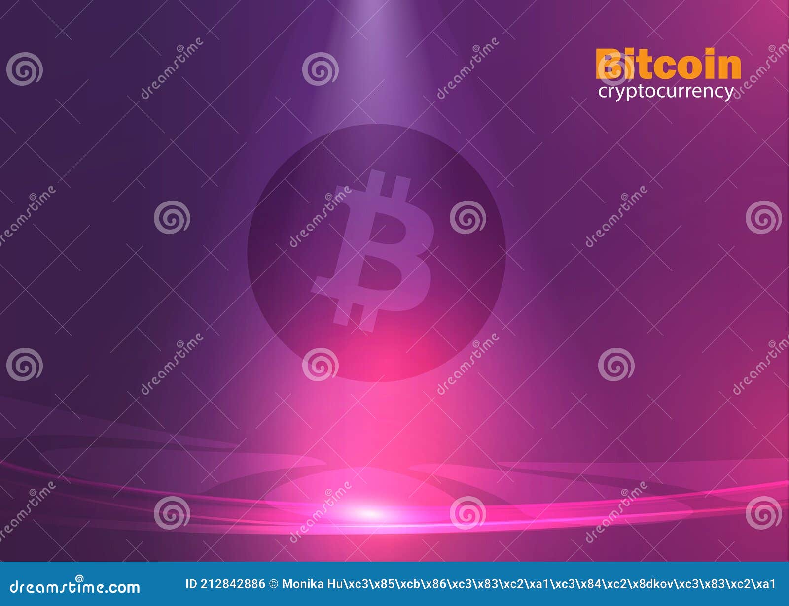 Bitcoin Background Cryptocurrency, Modern Glowing Bright Lights Violet ...