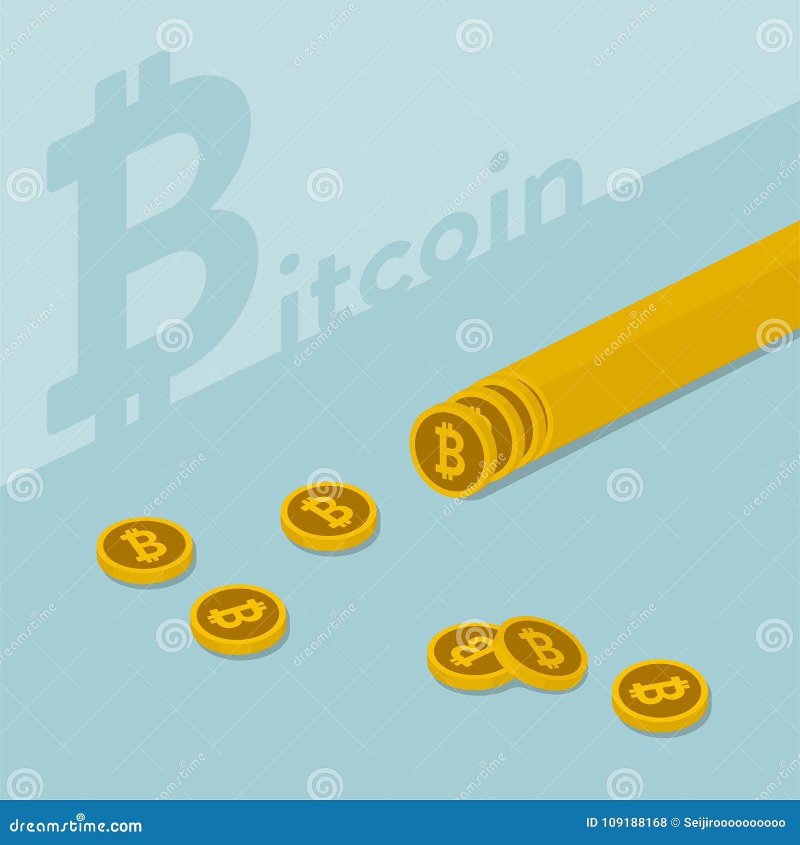 Bitcoin-Bild Illustration_Slice Unbegrenzt Vektor Abbildung ...