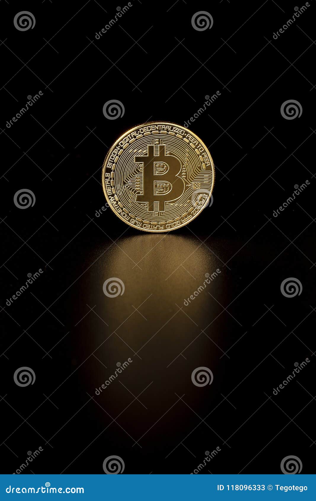 Bitcoin on Black Background Stock Image - Image of bitcoin, business ...