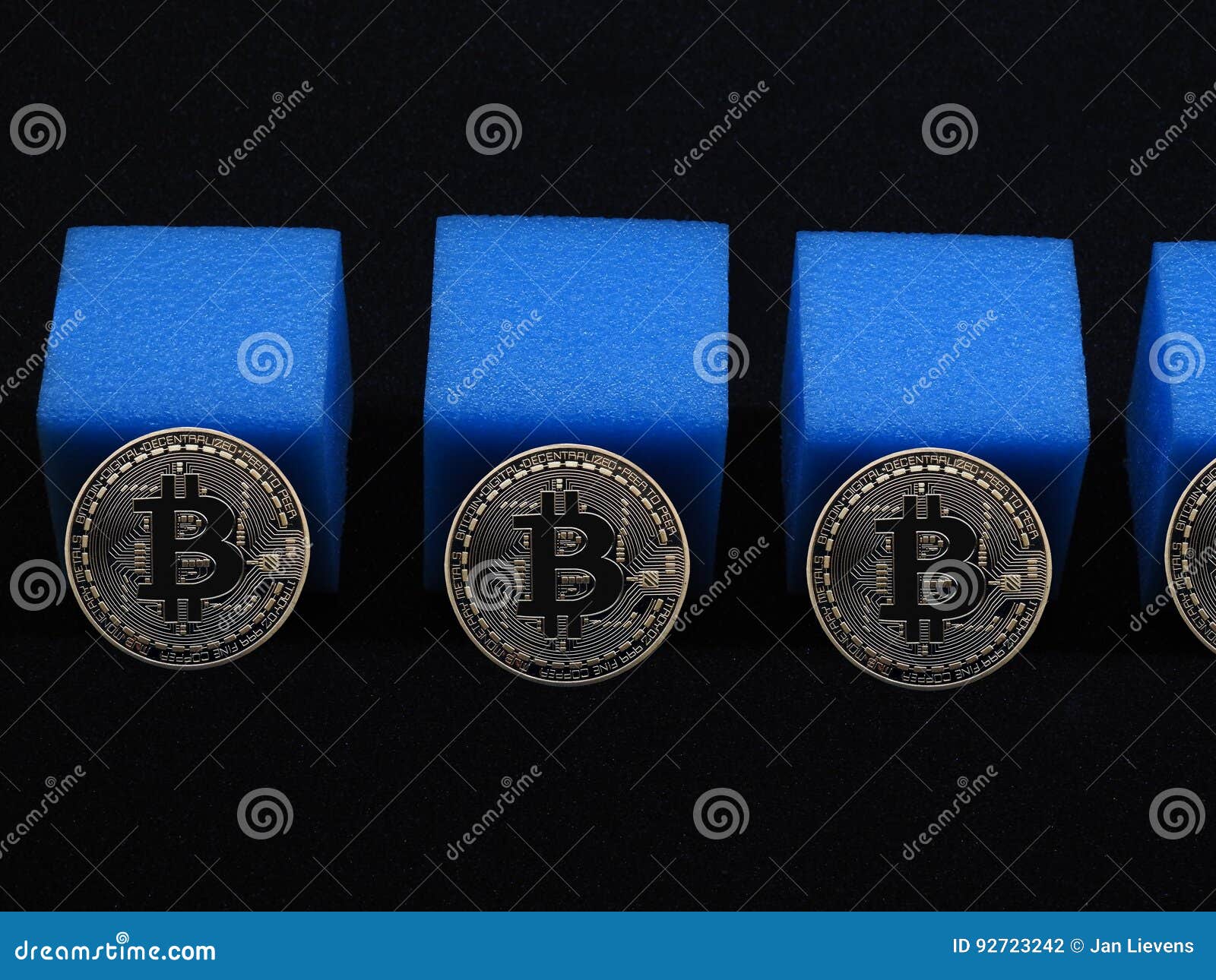 Bitcoin block chain stock photo. Image of chain, hanging - 92723242