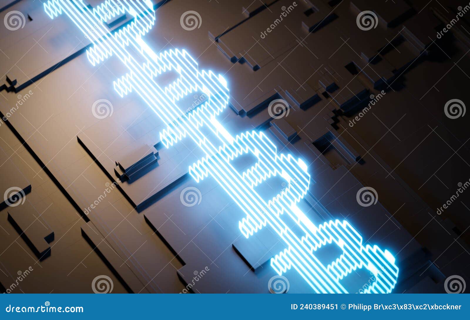 Bitcoin Block Chain Crypto Currency Abstract Visualization with ...