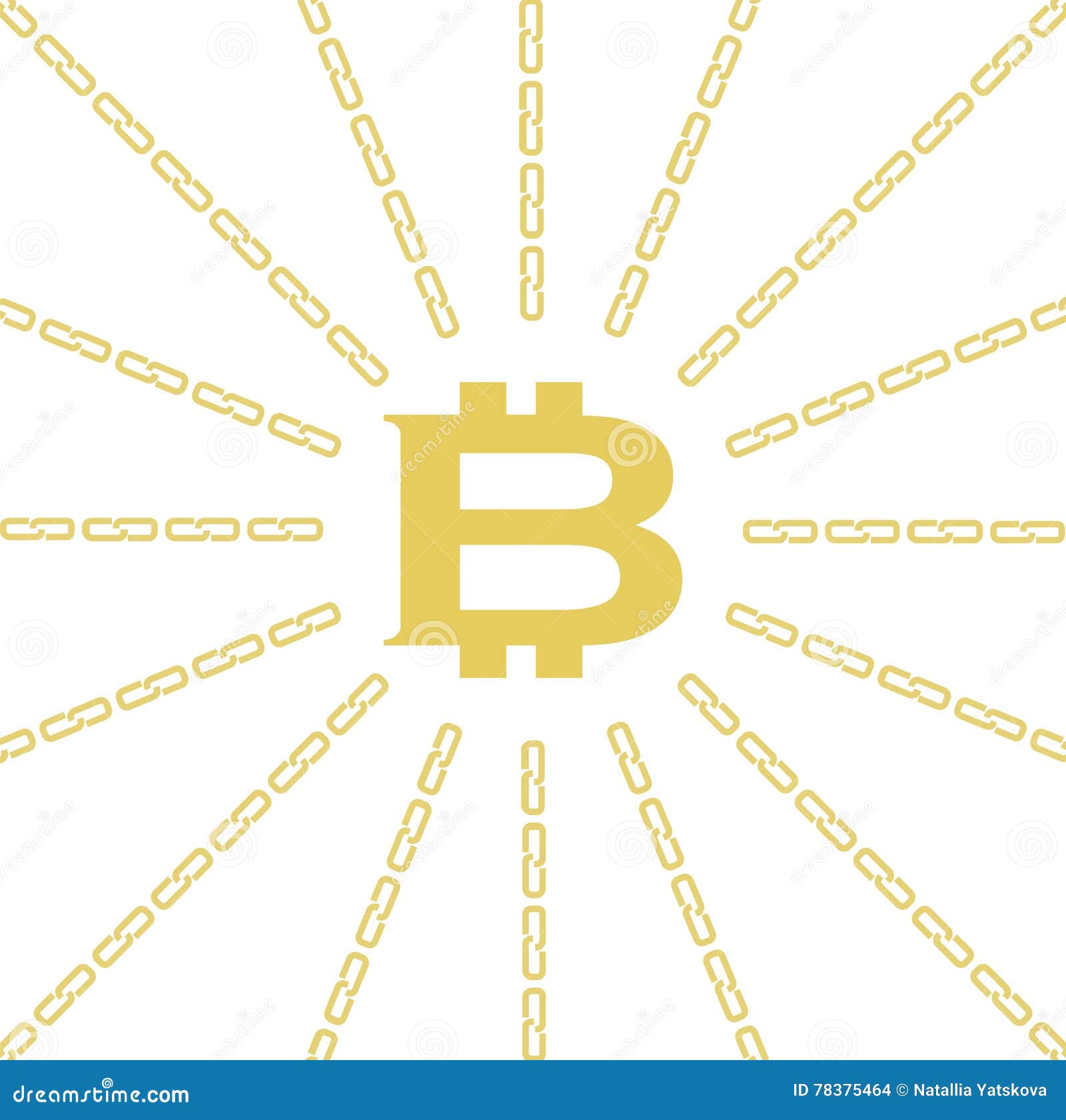 Bitcoin blockchain concept stock vector. Illustration of internet ...