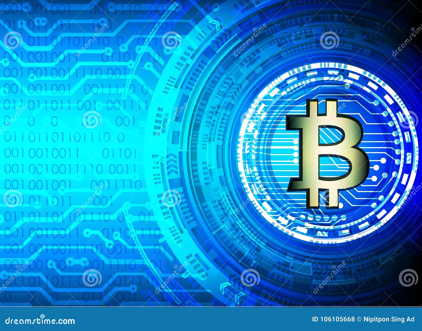 Bitcoin and Blockchain Digital Technology, Virtual Currency Bloc Stock ...